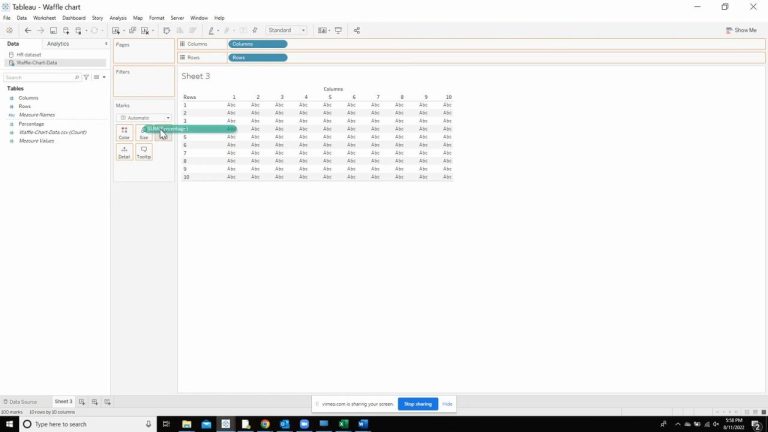 How to build a Custom Waffle Chart in Tableau | USEReady