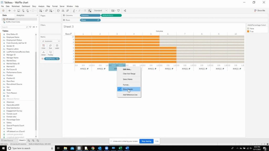 How to build a Custom Waffle Chart in Tableau | USEReady
