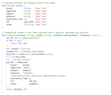 Golang-based approach to secure authentication for Tableau Content embedded in custom ...