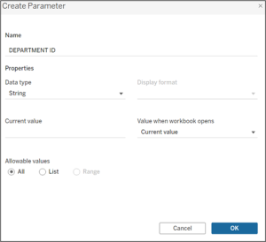 How to implement a Parameter in Tableau that will accept multiple inputs at a time | USEReady