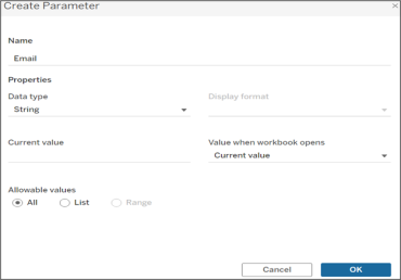 How to implement a Parameter in Tableau that will accept multiple inputs at a time | USEReady